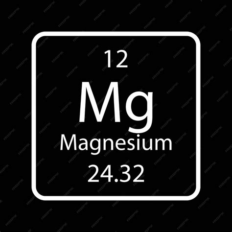Magnesium Symbol Chemical Element Of The Periodic Table Vector Illustration Premium Vector