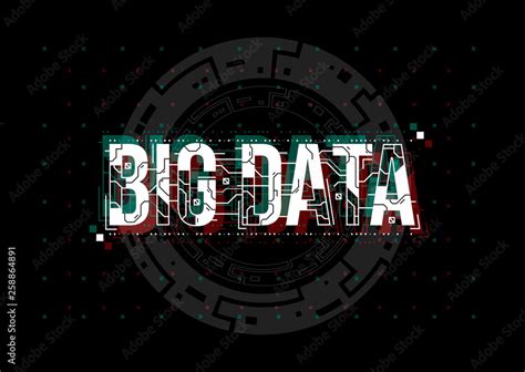 Big Data Conceptual Layout With Hud Elements For Print And Web