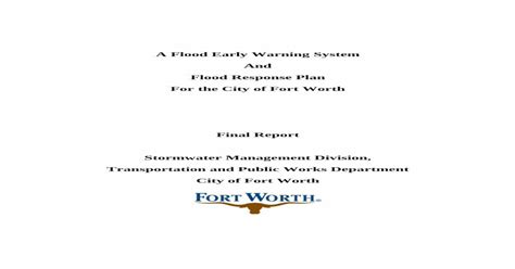Pdf A Flood Early Warning System And Flood Response … A Flood Early Warning System And Flood