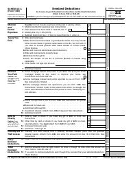 Irs Form 1040 Schedule A Download Fillable Pdf Or Fill Online Itemized