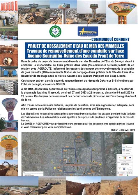 Societe Nationale Des Eaux Du Senegal Sones On Linkedin Communique
