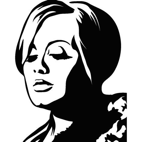 Stickers Muraux Musique Sticker Adele Ambiance