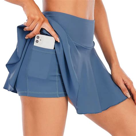 Wholesale High Quality Women Girl Side Pleated Sport Running Fitness