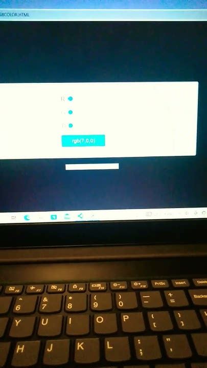 Rgb Color Slider Html Css Javascriptshorts Youtube