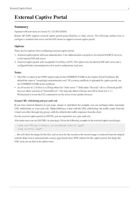 Pdf External Captive Portal Airheads Community · External Captive