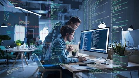 Premium Photo Developing Programmer Development Website Design And Coding Technologies Working