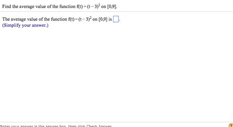 solved find the average value of the function f t t