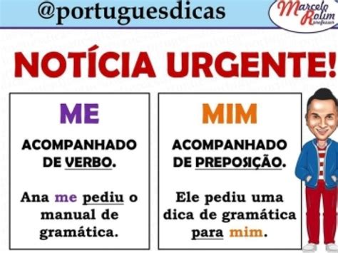 Uso Do Me E Mim Gésila Araújo Quizur