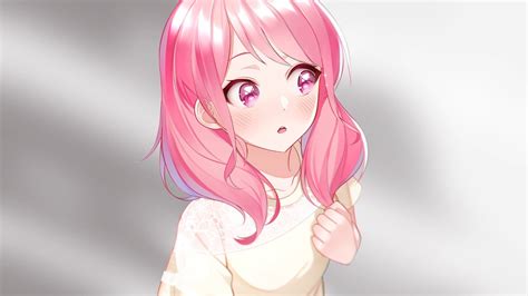 Анимешка с розовыми волосами фото и картинки Abrakadabrafun