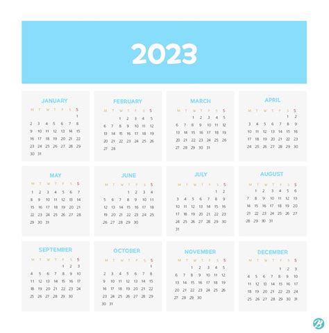 2023 달력 일러스트 Ai 다운로드 Download 2023 Calendar Vector 어반브러시