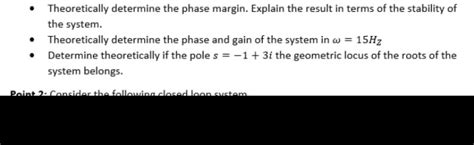Solved Consider The Following Bode Plot Figure 1 Of An