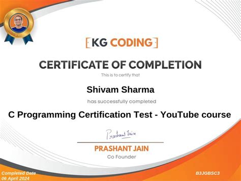 🎉c Programming Certification Achieved Im Thrilled To Announce That