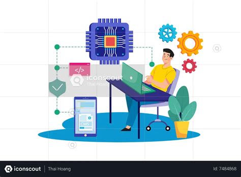 Researchers Develop Advanced Ai Algorithms Illustration Free Download