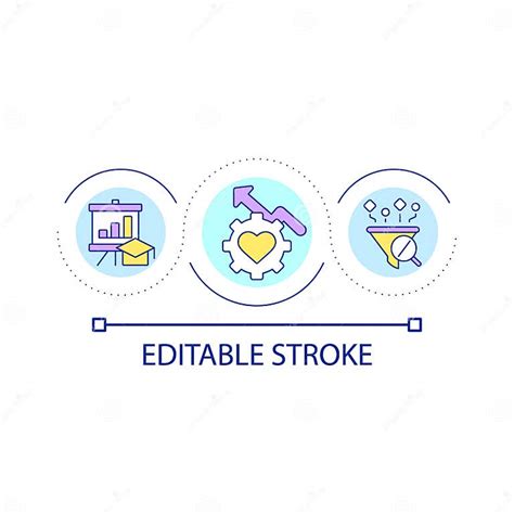 Data Collection And Analysis Loop Concept Icon Stock Vector Illustration Of Logo Engagement