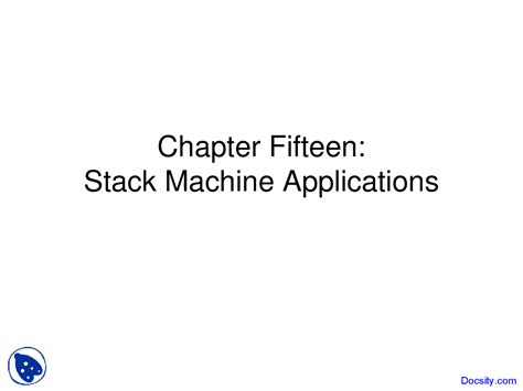 Stack Machine Applications Automata And Complexity Theory Lecture