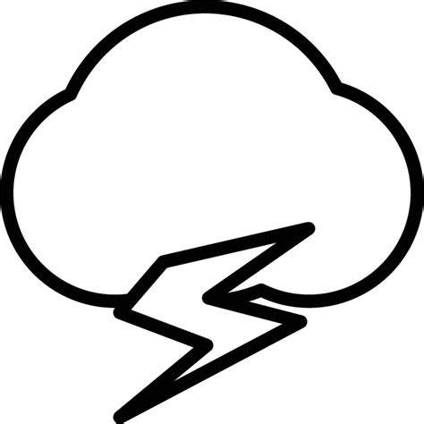 Thundercloud Icon Line 62375940 Vector Art At Vecteezy