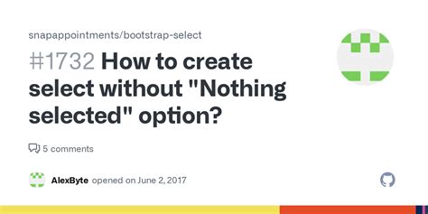 how to create select without nothing selected option · issue 1732 · snapappointments