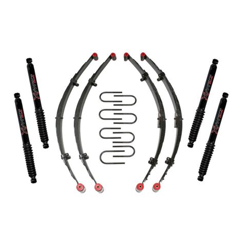 Skyjacker 4 Inch Lift Kit For 1976 1986 Cj With 4 Inch Black Max Block
