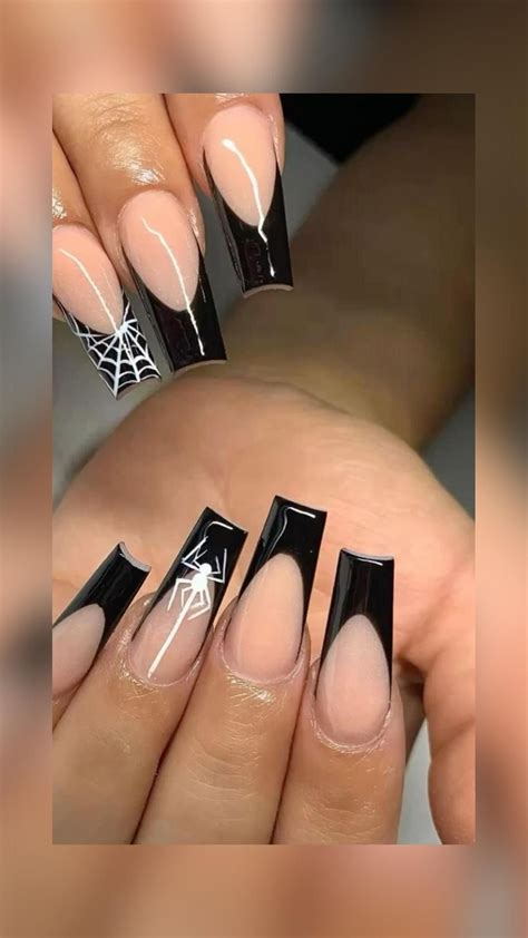 Spider Web Inspired Halloween Nails Coffin Shape Artofit