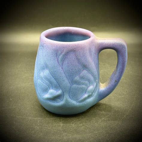 Vintage Blue And Lavender Van Briggle Mug Picker Road Boutique