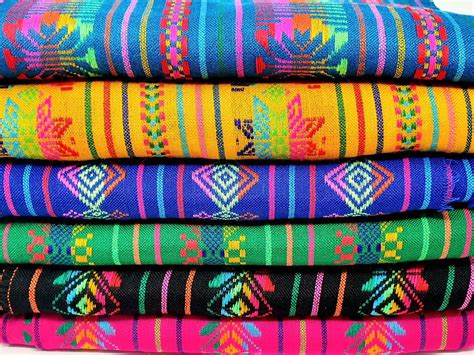 Traditional Mexican Fabric By The Yard Mexican Ethnic Fabric Etsy