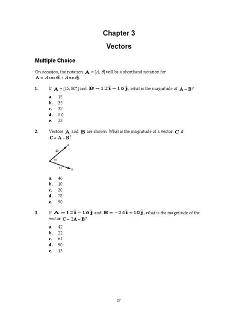 Tb Chapter3 Vectores Pdf Euclidean Vector Cartesian Coordinate System
