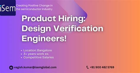 Hiringnow Designverification Bangalorejobs Semiconductorjobs Techcareers Productfirm