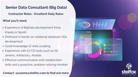 stelfox tech recruitment on linkedin seniordata consultants bigdata hive impala spark