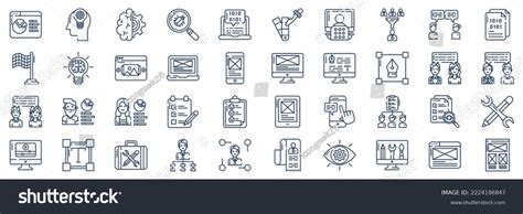 Collection Icons Related Ux Ui Including Stock Vector Royalty Free 2224186847 Shutterstock