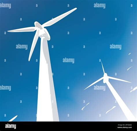 Vector Wind Turbines Stock Vector Image And Art Alamy