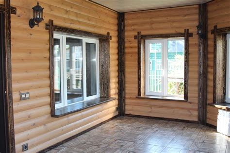 Откосы на окна в деревянном доме 51 идеи на фото в интерьере