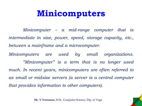 118 Types Of Computer And 1182 Classification Of Computers On The Basis Of Sizeppt