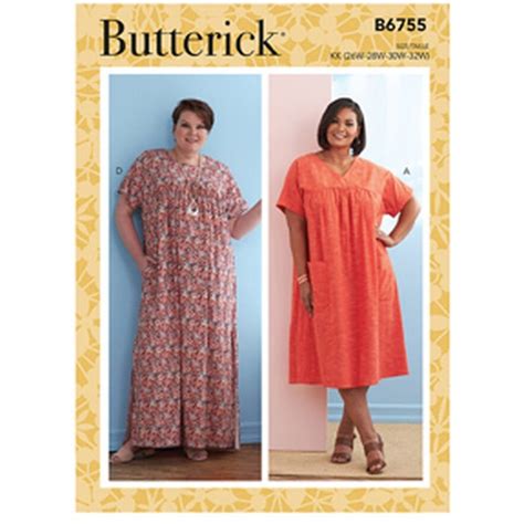 Plus Size Caftan Paper Pattern Etsy