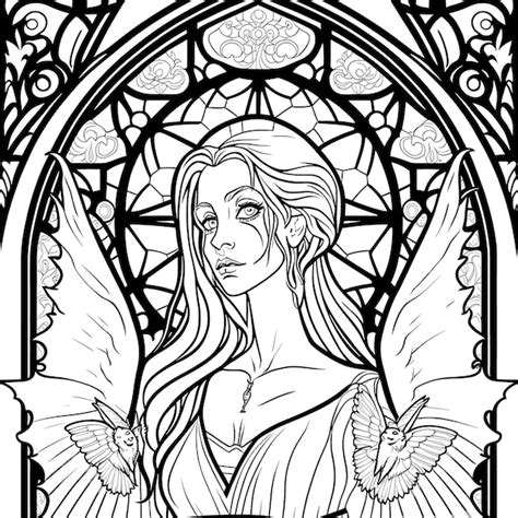 Premium Vector Coloring Book The Image Of A Princess With A Beautiful