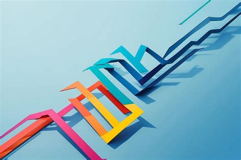 Premium Photo Abstract Minimalist Conceptual Multiple Coloured Zig Zag Strip Joined As One