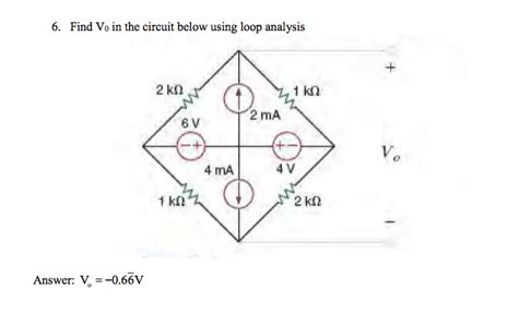 Solved Find Vo In The Circuit Below Using Loop Analysis Chegg