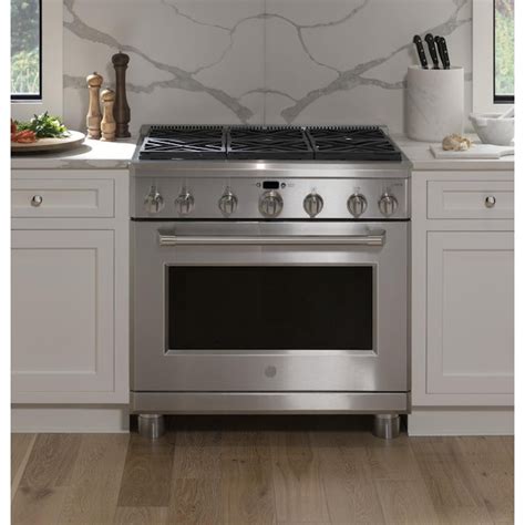 Ge Cafe 36 In 6 Burners 6 2 Cu Ft Self Cleaning Convection Oven