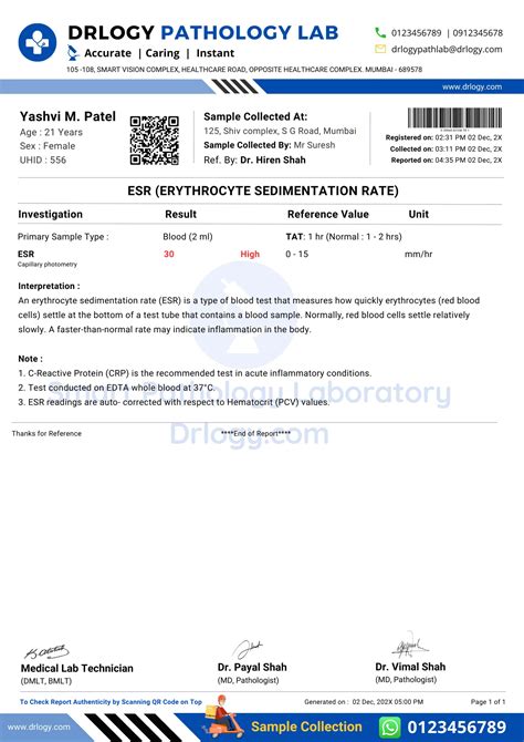 Esr Test In Hindi Normal Range Price And Results Drlogy