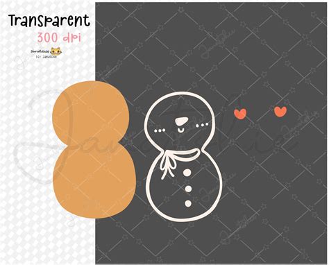 Christmas Gingerbread Cookie Svg Clipart Set Kawaii Christmas Svg
