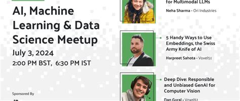 July 3 Virtual Ai Machine Learning And Computer Vision Meetup Dev Community