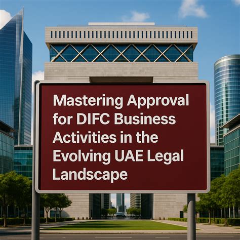 Mastering Approval For Difc Business Activities In The Evolving Uae Legal Landscape Hossam Zakaria