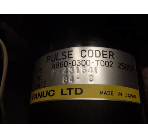Fanuc Servo Motor No Main Tag Pulse Coder Model A860 0300 T002 2500p