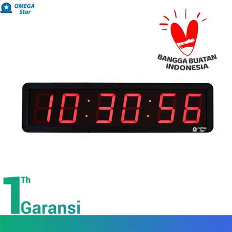 Jual Jam Digital Dinding 7 Segment 4 Inch 6 Digit Omega Star Shopee Indonesia