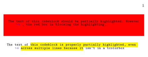Tikz Pgf Code Highlighting Drawn Under Tcolorbox And Not Displayed