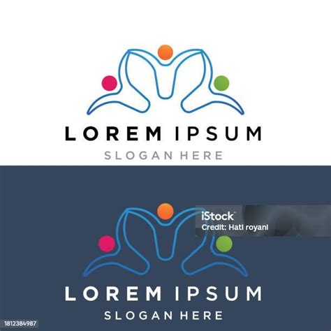 사람과 지구 그림 디자인 벡터가 있는 세계 커뮤니티 로고 가족에 대한 스톡 벡터 아트 및 기타 이미지 가족 개념 개념과