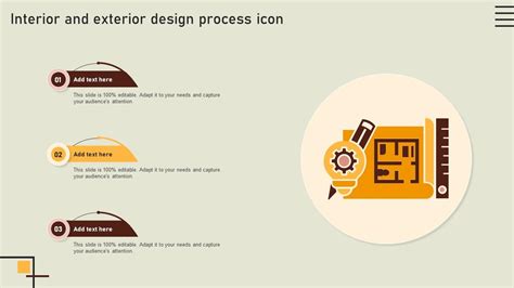 Interior And Exterior Design Process Icon Ppt Powerpoint