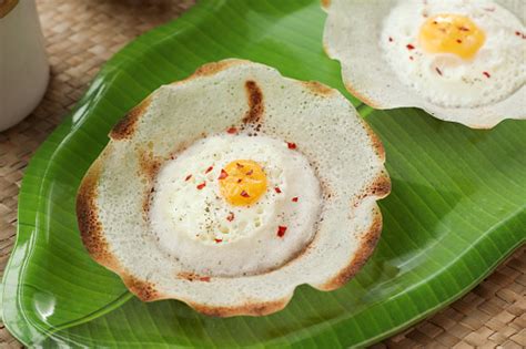 Sri Lanka Egg Hopper Bittara Aappa Appam Sarapan Kerala Populer Foto