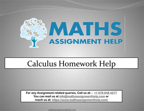 Calculus Assignment Help By Maths Assignment Help Issuu
