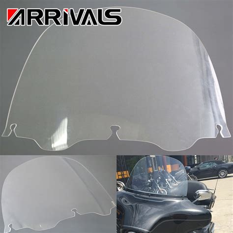 오토바이 13 인치 투명 윈드스크린 윈드쉴드 할리 투어링 스트리트 글라이드 일렉트라 울트라 클래식 1996 2013 용윈드 스크린 And 변류기 Aliexpress