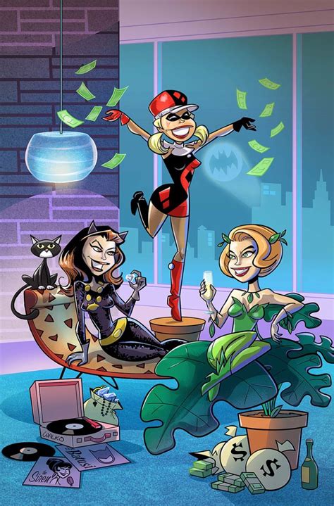 Gotham Sirens Pinup Page Art Bill Walko
